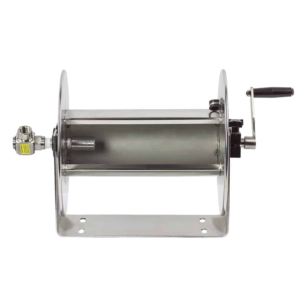 Coxreels Stainless Steel Hand Crank Hose Reel: 1/2" I.D., 75' hose ...
