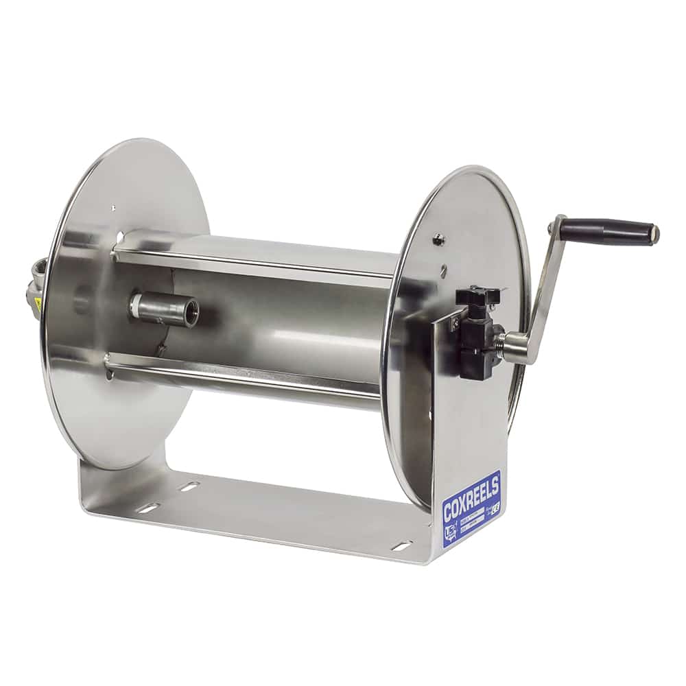 Coxreels Stainless Steel Hand Crank Hose Reel: 1/2" I.D., 75' hose ...