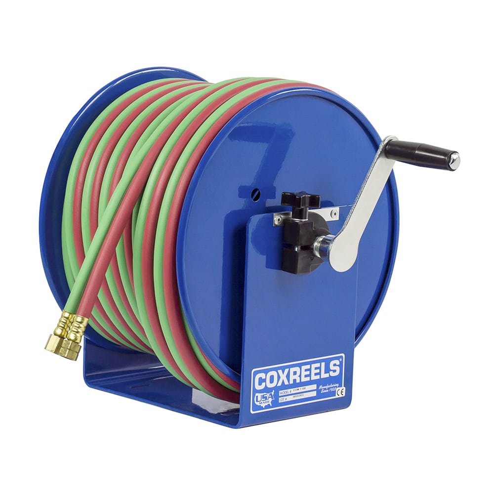 Coxreels Welding Hand Crank Hose Reel: 1/4" I.D., 50' twin oxy ...