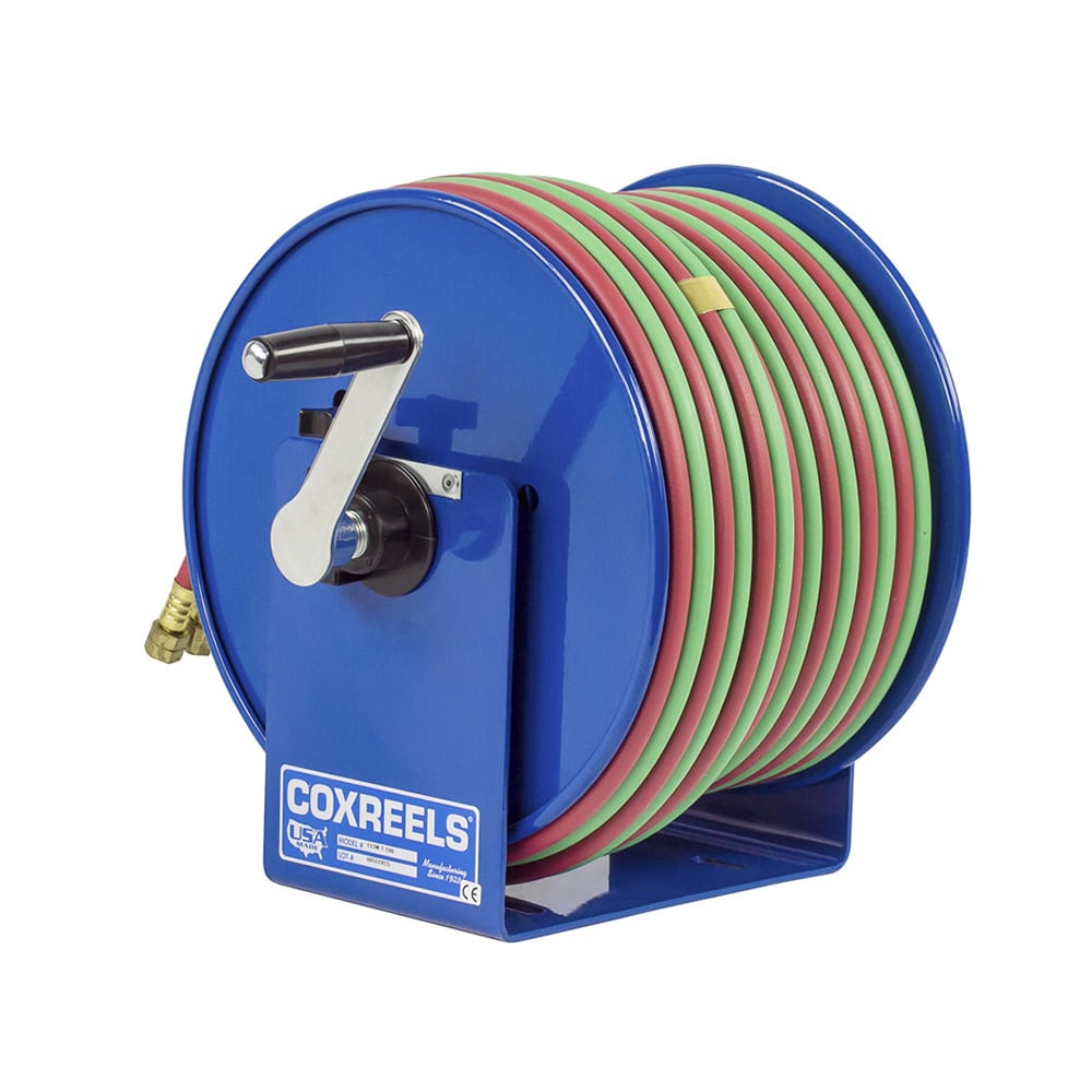 Coxreels Welding Hand Crank Hose Reel: 1/4" I.D., 50' twin oxy ...