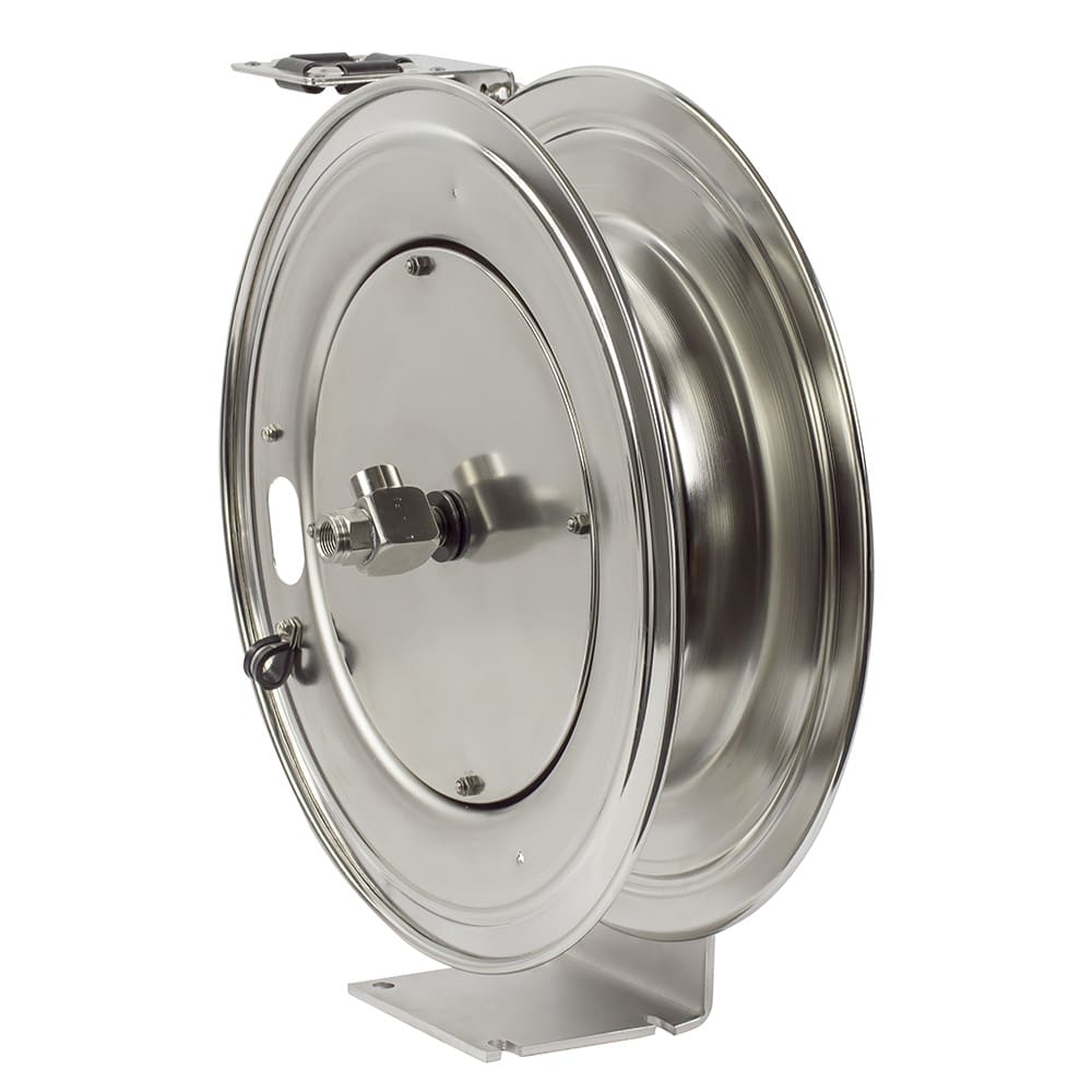 Coxreels Stainless Steel Spring Rewind Hose Reel: 3/8" I.D., 50' hose ...