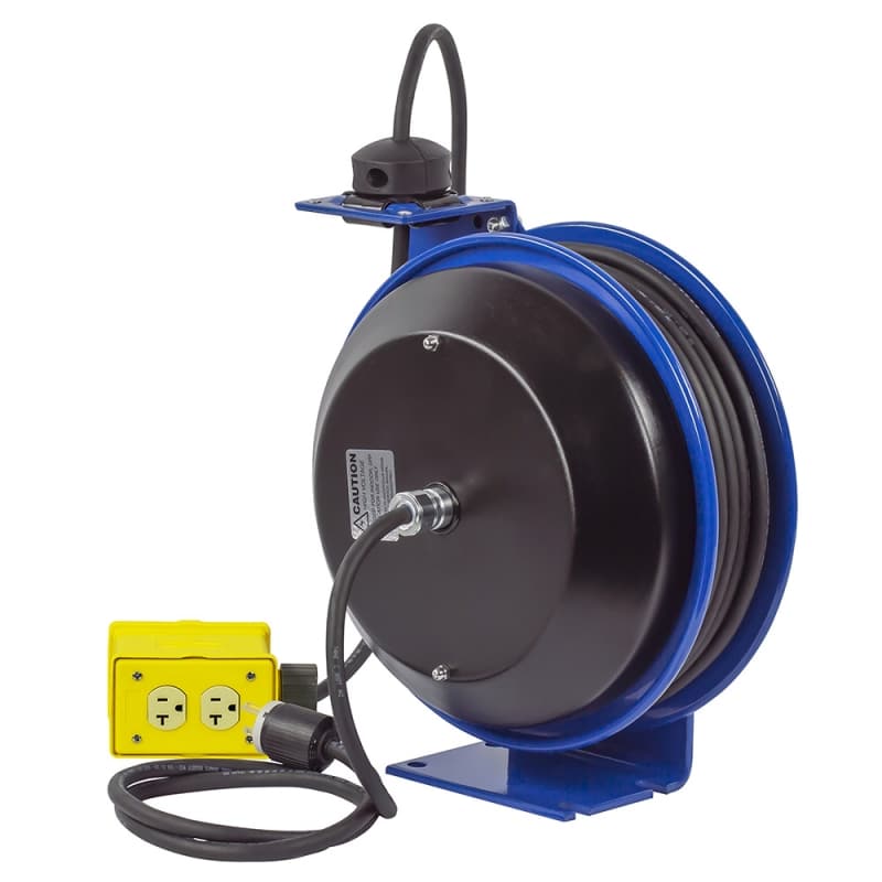 Coxreels Power Cord Spring Rewind Reels: Duplex Industrial Receptacle ...