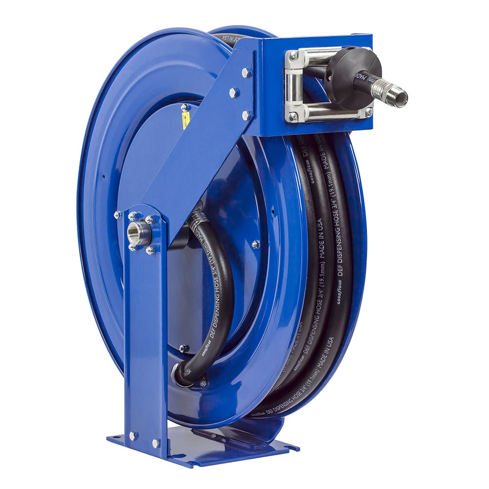 Coxreels DEF Supreme Duty Spring Rewind Hose Reel, EZ-Coil safety ...