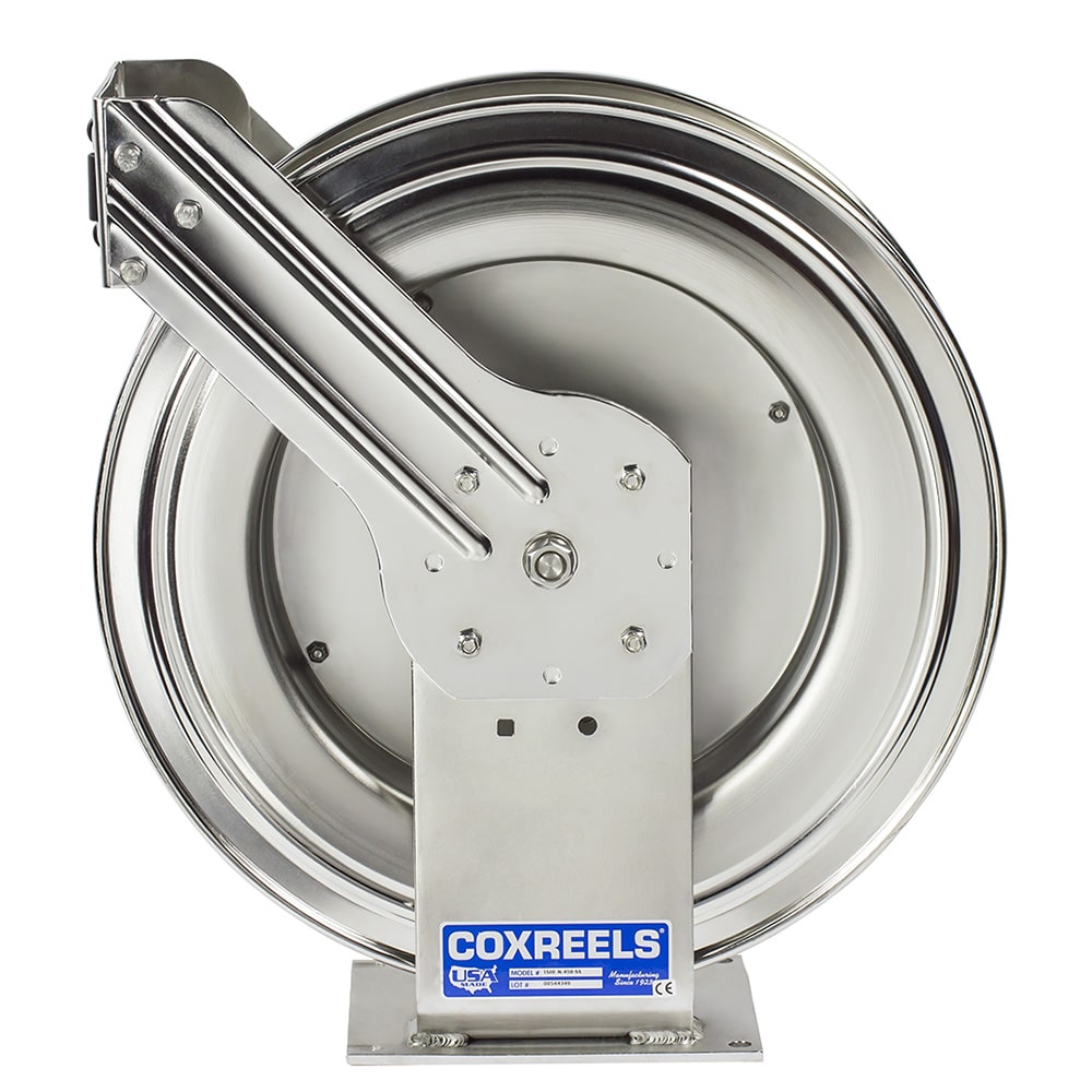 Coxreels Stainless Steel Spring Rewind Hose Reel: 3/4" I.D., 50' hose ...