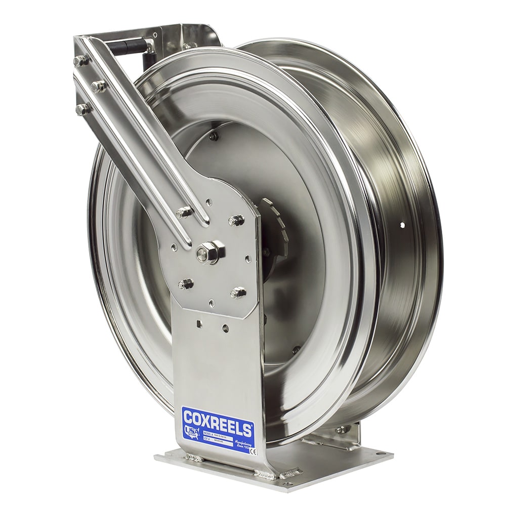 Coxreels Stainless Steel Spring Rewind Hose Reel: 3/4" I.D., 50' hose ...